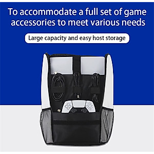 MEGCCR Travel Storage Bag Backpack PS5 Mainframe Protective Bag A Handle Bag PS5 Set Multifunctional Travel Carrying Case