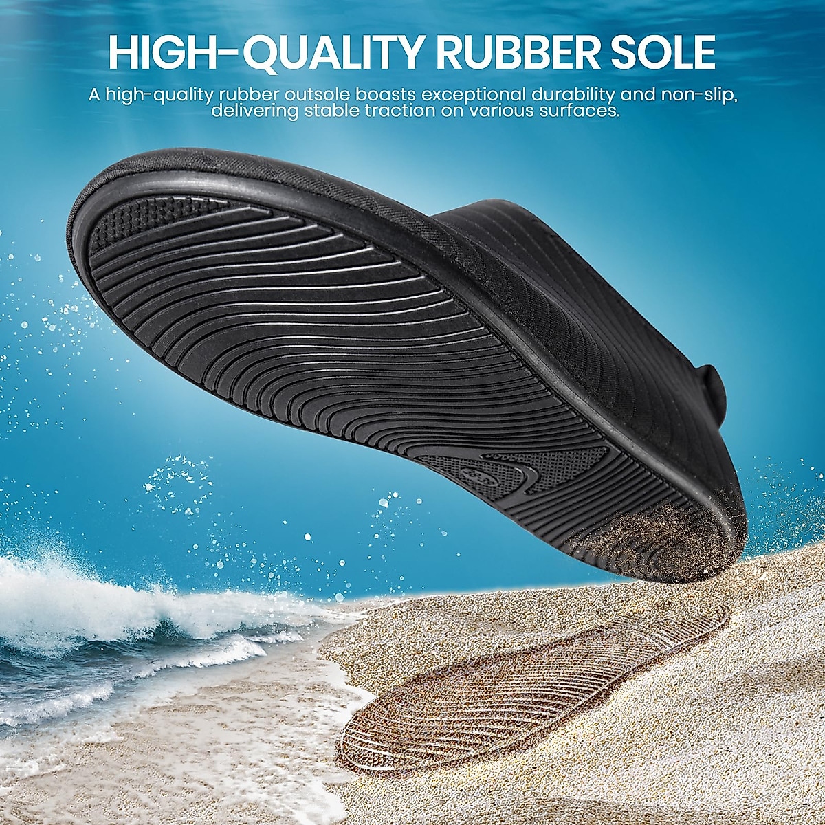 SAYOLA Barefoot Water Shoes for Women Men Breathable Sand Shoes and Quick-Dry Aqua Socks for Swim, Beach, Pool, Kayak, Yoga Sport Accessories, Camping Essentials - Must-Haves for Adults & Youth Sizes