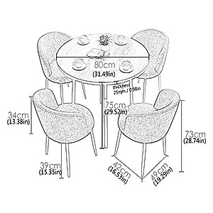 IWQHQXR Office Conference Table, Home Table and Chair Set Modern Simple Leisure Wooden Round Table Living Room Study Bedroom Balcony Kitchen Dining Table (Color : Light Gray) (Color : Powder)