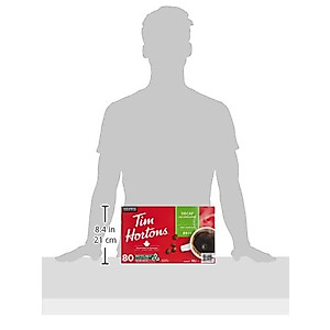Tim Hortons Single-serve Decaf 80 K-Cup Pods, 840g/29.6oz {Imported from Canada}