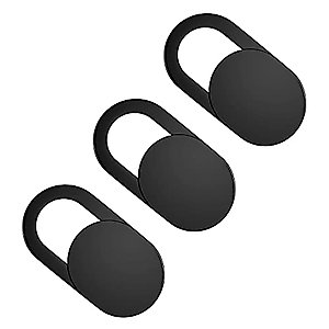 LorXi Webcam Slide Cover, 3 Pack Ultra Thin Camera Cover Slide Apply to Laptop, Tablet, Smartphone, Protect Your Privacy (Black)