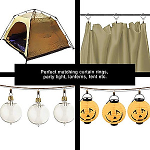 Coideal Small Curtain Clips Gold - 100 Pack Stainless Steel Curtain Hooks for Hanging Party String Lights Indoor, Art Crafts, Christmas Wedding Decoration (Light Gold)