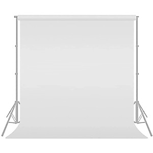 Julius Studio 10 x 12 ft. (W x H) Pure White Photography Background Backdrop Screen, High Density > 150GSM, Long Lifespan Premium A+ Grade Synthetic Material, Professional Photo Video Studio, JSAG121