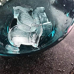 LYWOO Cat Shaped Silicone Ice Cube Molds and Tray, Pack of 2