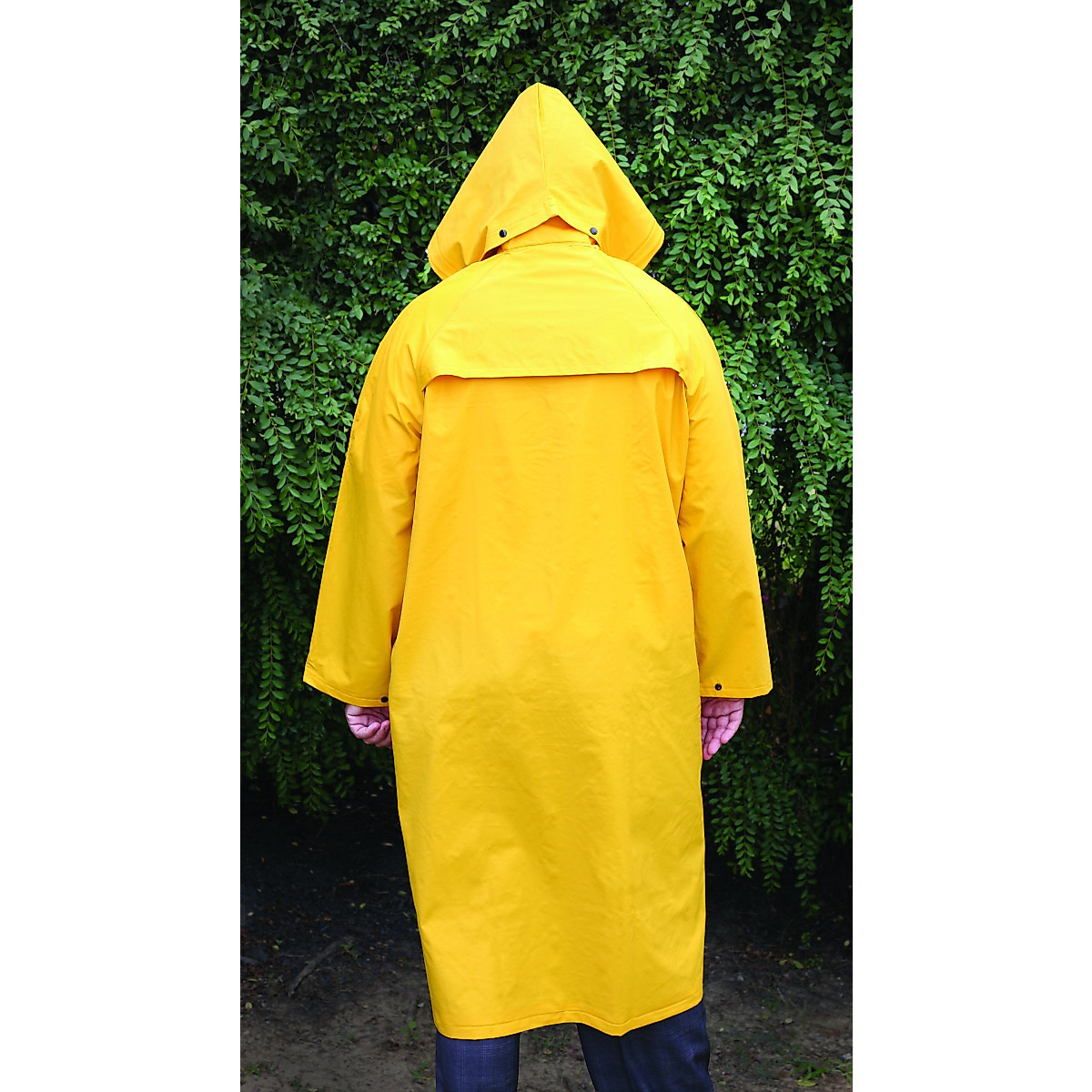 MCR Safety 200CX5 49-Inch Classic PVC/Polyester Coat with Detachable Hood, Yellow, 5X-Large