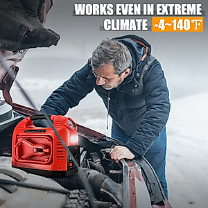 4-in-1 Car Jump Starter with Air Compressor 260 PSI Tire Inflator, 900A Peak Auto Battery Booster Jump Box(Up to 6.0L Gas or 3.0L Diesel Engine), Portable Power Station DC/USB Outlets