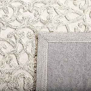 SAFAVIEH Trace Collection Runner Rug - 2'3" x 12', Camel & Ivory, Handmade Wool, Ideal for High Traffic Areas in Living Room, Bedroom (TRC103E)