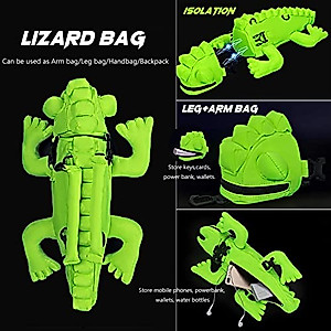 Waterproof 3D Lizard Backpac Sling Bag Crossbody Backpack for Men Women,Lizard Adjustable Harness and Sling Bag, Detachable Sling Backpack Hiking Daypack, Multipurpose Cross Body Chest Bag ( Color : B