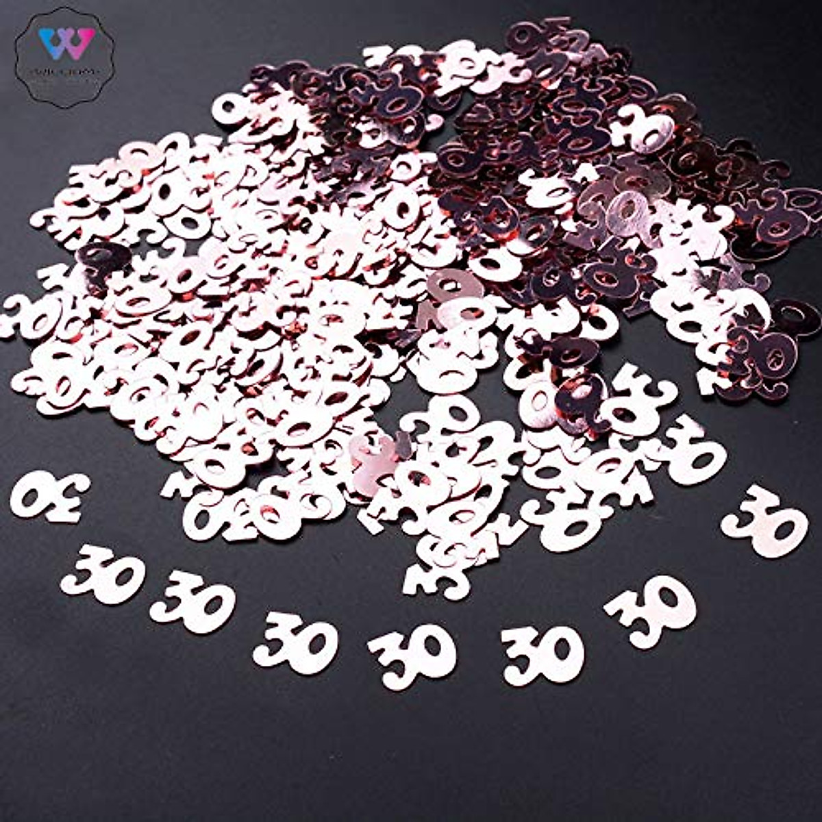 30 Rose Gold Confetti for Birthday Anniversary Decorations - Anniversary Party Birthday Party Table Decorations 30 Rose Gold Confetti, Perfect for Table Decorations, Party Supplies (Rose Gold, 30)