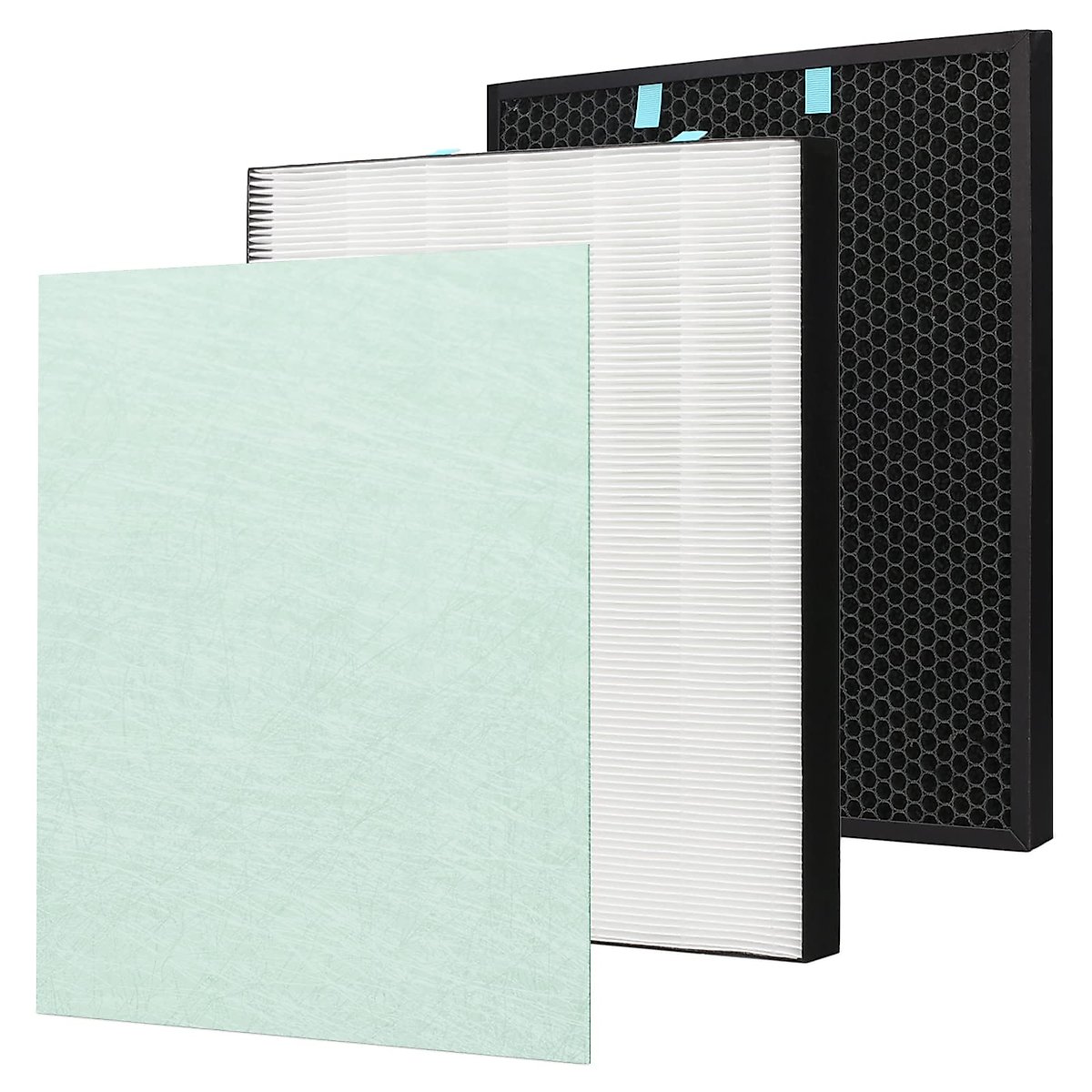 Replacement Post Filter and Carbon Pre Filter compatible for Bissell Air400, 1 Pre Filter + 1 Carbon Post Filter, Compared to Part # 2521 and 2520
