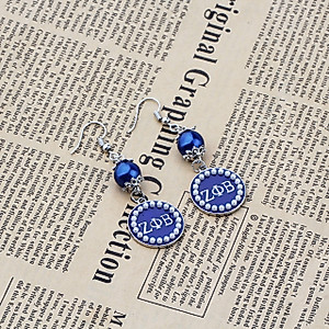 SEIRAA Sorority Inspired Rhinestone Earring Zeta Dove Gifts for Sorority Sisters (earring)