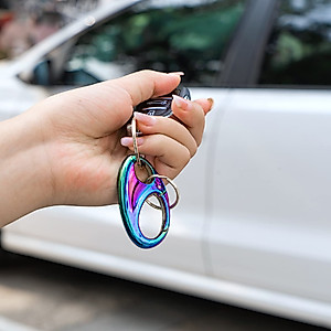 Nutale Key Ring Clip, Car Keychain Clip, Key Chain Ring for Men and Women (Colorful)