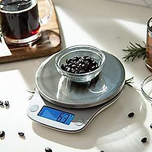 Etekcity 0.1g Food Kitchen Scale, Digital Ounces and Grams for Cooking, Baking, Meal Prep, Dieting, and Weight Loss 11lb/5kg 304 Stainless Steel