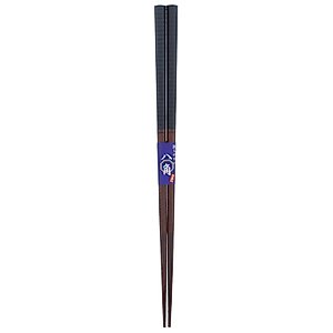 Ishida Chopsticks, Made in Japan, Octagonal Line, Wood, Natural Wood, Lacquer, Tip Angle, 9.1 inches (23 cm), Black