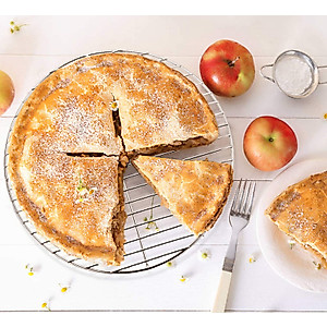 E-far 10½ Inch Round Cooling Cooking Racks, Stainless Steel Round Steaming Baking Rack Set of 2, Multi-Purpose for Canning Air Fryer Pressure Cooker, Dishwasher Safe