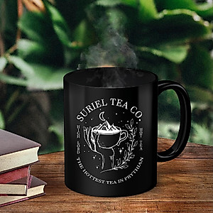 Zomhix Suriel Tea Co Coffee Mug - Suriel Tea Co Mug, A Court of Thorns and Roses Merchandise Cup, Book Lovers Gifts for Women Men, Bookish Gifts, 11oz Ceramic Coffee Mug