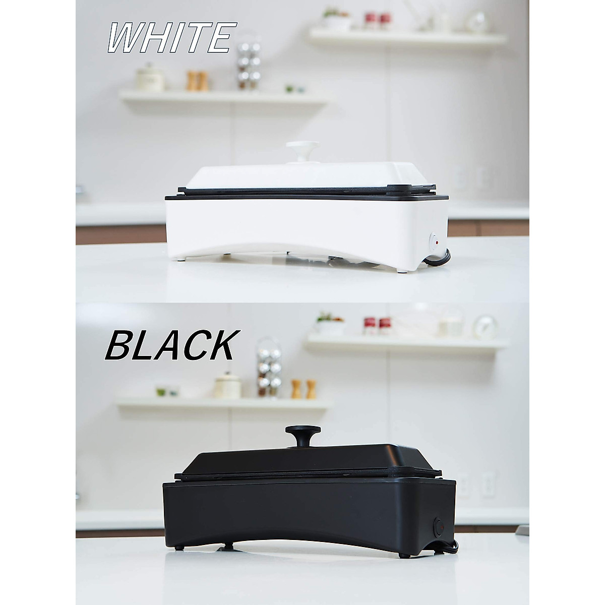 YAMAZEN"2Way Slim Takoyaki Plate" YOF-W120B (BLACK)【Japan Domestic Genuine Products】【Ships from Japan】