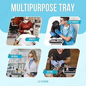 JJ CARE Mayo Stand [17Lbs Weight Capacity] - Stainless Steel Mayo Tray, Adjustable Height Medical Mayo Stand with 2 Nylon Caster Wheels, Surgical Tray, Tattoo Tray, Mayo Stands