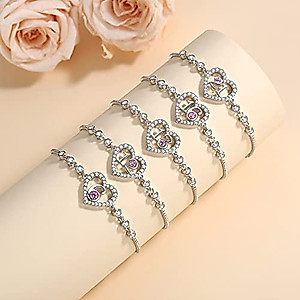 Desimtion Gifts for 11 Year Old Girls,Age 11th Birthday Present Ideas for Daughter Granddaughter Niece,Heart Adjustable Bracelets for 11 Year Old Girl Jewelry Gifts for Teen Girls Ideas