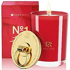 ESNA HOME Aromatherapy Scented Candles | Lavender Essential Oil | 50 Hours Burn Soy White Candles | Celebrate Mom Self Care Present for Mom | Unique Present Room Decor Candle for Home Scented