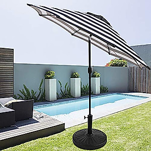 Blissun 22 lbs Patio Umbrella Base, Outdoor Umbrella Base, Market Umbrella Base Stand for Patio, Garden, Lawn, Black, B-010H