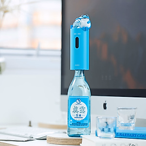 Jinro Soju Dispenser with 2 pcs of Soju Glasses, Automatic Drink Dispenser for Soju Only, Classic Soju Brand Merch, Korean Soju, Funny Gifts, Silicone Tube 2 Sizes, C-TYPE Charging [OFFICIAL LICENSE]