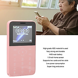 ciciglow Big Button Mobile Phone for Old, 1.8 Inch Screen, 1400MAh Battery, Dual SIM, 2G Network, No Games, Anti Fraud Calls, ABS Material, for Students Elderly (Roseate)