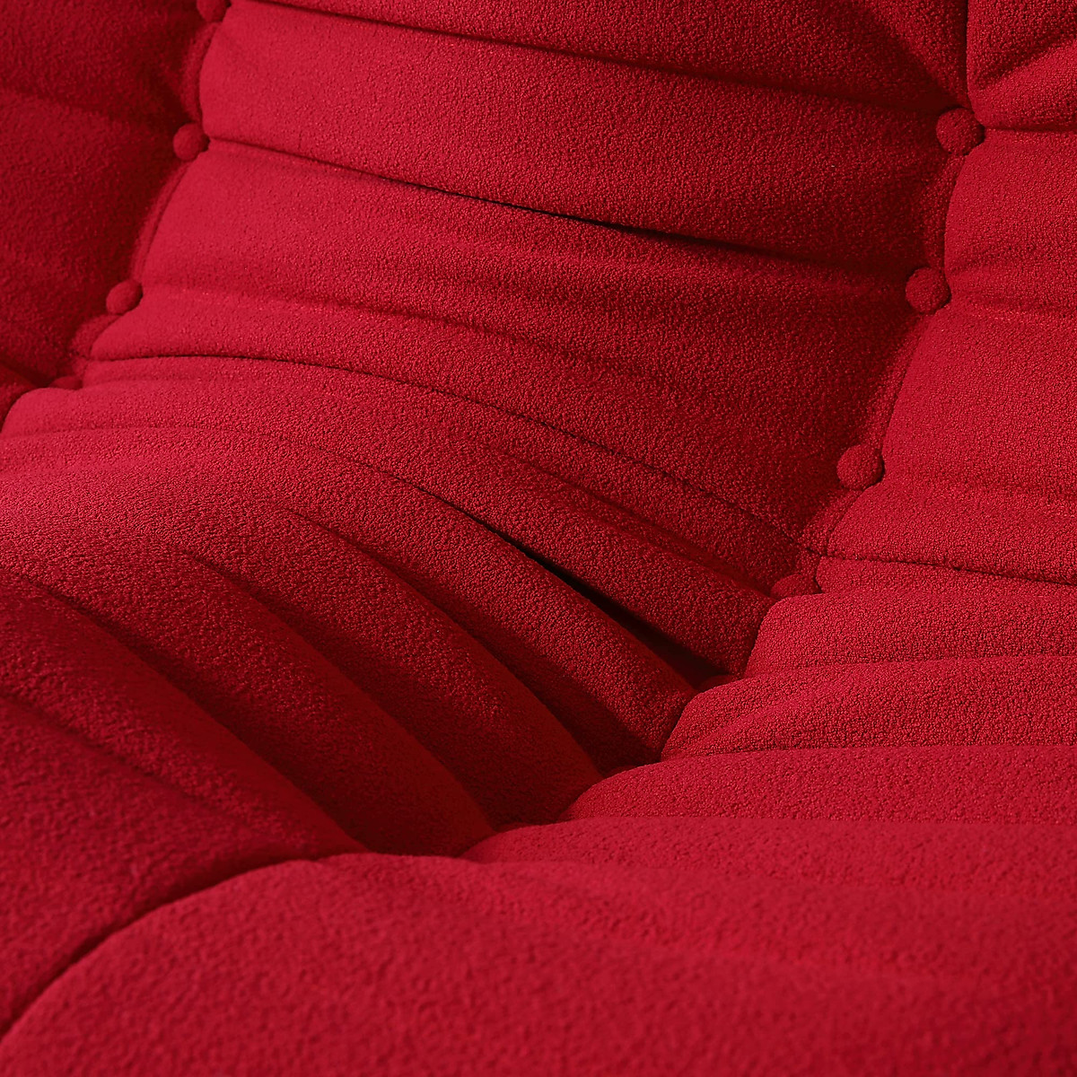 TIFLON Lazy Floor Sofa,Minimalist Sofa Couch,Teddy Velvet 3Seatert Sofa, Fireside Chair,Tatami Sofa,Corner Relax Sofa Couch for Living Room Bedroom Salon Office-Red