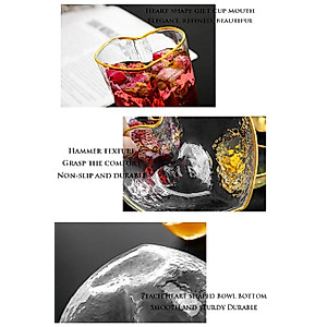 Phnom Penh Glass Bowl Dessert Bird's Nest Salad Bowl Fruit Plate Creative Transparent Heart Shape Breakfast Bowl (4 pcs)