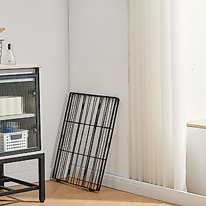 Mxfurhawa Laundry Hamper, 21 Gal (95.4L) Laundry Basket, Collapsible Clothes Hamper, Removable and Washable Liner, Metal Wire Frame,Clothes Basket for Bedroom Bathroom (Black(black))