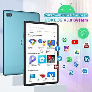 OSCAL 10.1 Inch Tablet(14+128GB), Android 12 Tablet Computer Pad10, 8 Core Tablets 13MP Camera, 6580mAh Battery, BT 5.0, 2.4G/5G WiFi Tablet for Kids, Parent Control, Google GMS Certified, Green