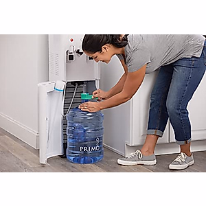 Primo hTRIO Water Dispenser with K-Cup Single Serve Coffee Brewing, Bottom-Loading 2 Temp (Hot & Cold) Water Cooler Water Dispenser for 5 Gallon Bottle, White