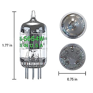 Fosi Audio 7-Pin 5654W Tested/Matched Vacuum Tubes Substitute for 6AK5 6J1 6J2 6J1P EF95 Preamplifier Tubes (2PCS)