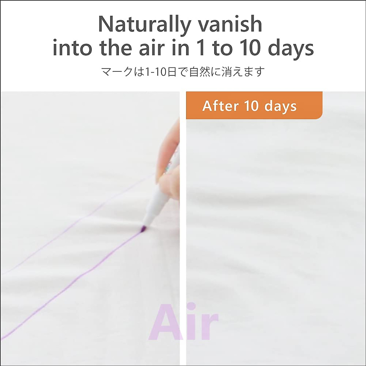 LEONIS Water Erasable Fabric Marking Pen & Disappearing Ink Fabric Marking Pen Set [ 91620 ]