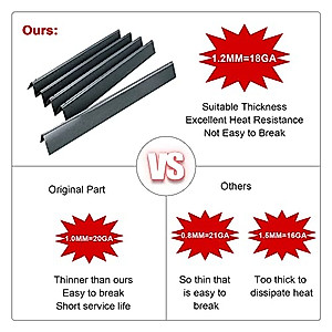 QuliMetal 67722 Grill Burner with 7540 24.5 Inch Flavor Bars for Weber Genesis 300 (Side Burner), Genesis E310 E320 EP310 EP320 S310 S320 (2007)