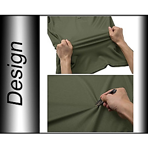 BIYLACLESEN Men's Long Sleeve Jersey Polo Shirt Casual T Shirts Quick Dry Polo Active Shirts Tactical Military Shirt Jersey Polo Shirt Mens Army Green