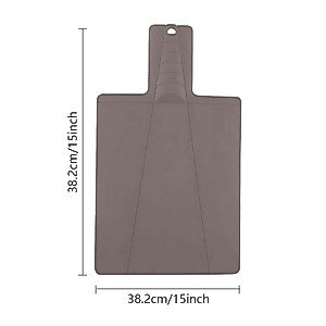Portable Foldable Chopping Board Folding Plastic Kitchen Food Cutting Boards Veggies Fruit for Chopping - Dicing - Slicing Dark Gray Medium