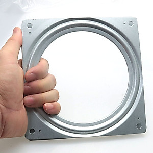 ZZHXSM 1Pcs Lazy Susan Hardware, 6 Inch Square Rotating Bearing Plate, Turntable Bearing for Serving Trays, Kitchen Storage Racks, Zinc Plated Steel Swivel, Plate Craft Table