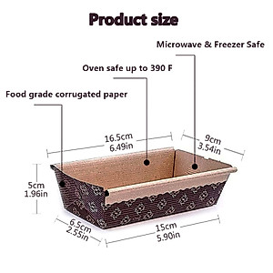 25 Pieces Disposable Kraft Papers Bread Loaf Pans Bakery Pastry Rectangle Pans For Kitchen Microwave Freezer Oven Safe Cupcake Wrappers For Boys