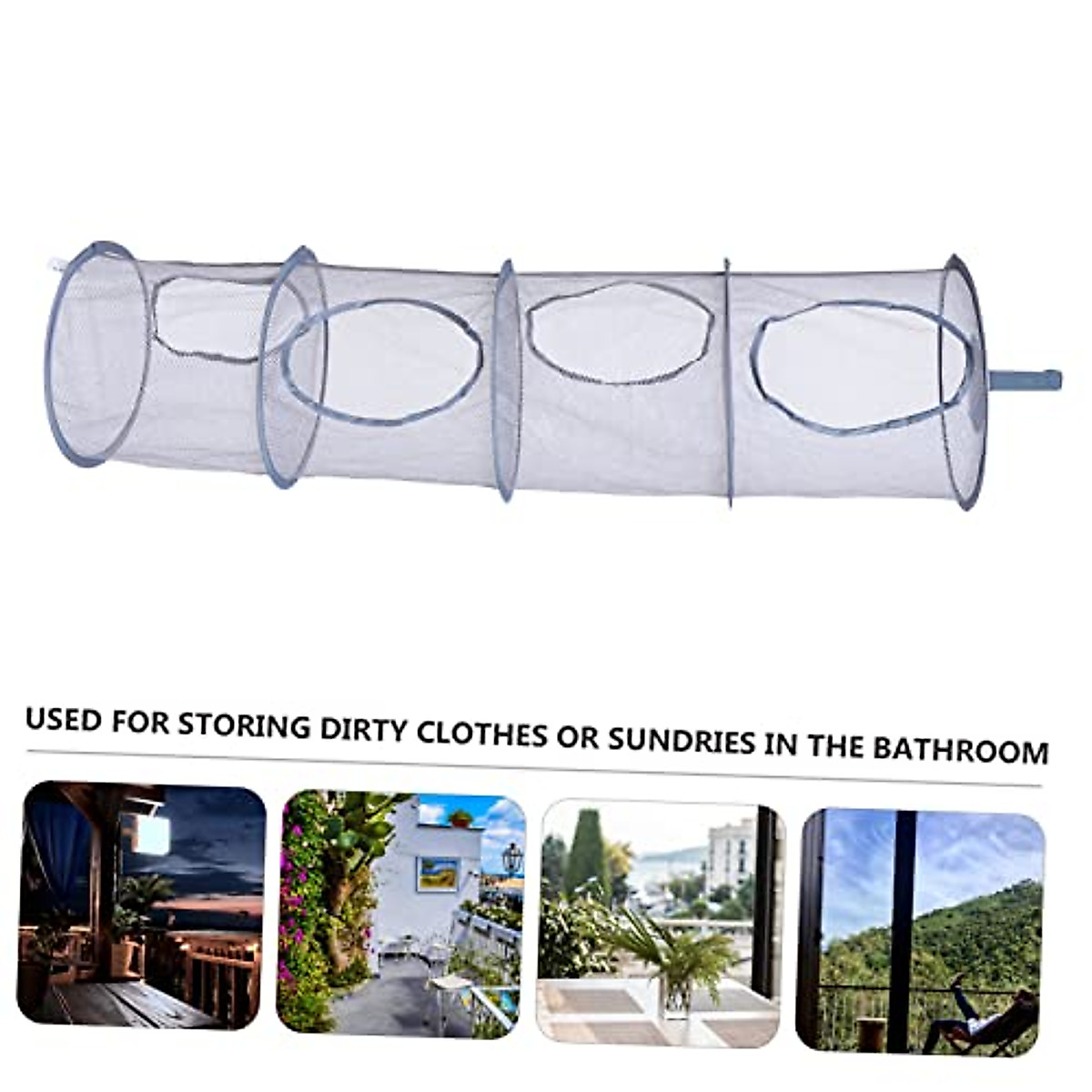 Zerodeko 1pc 4 Foldable Hanging Basket 4 Layers Hanging foldable clothes drying rack collapsible drying rack collapsible laundry drying rack hanging clothes drying rack Laundry Dryer travel