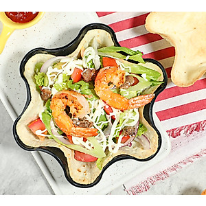 Koluti 3 Pack Tortilla Bowl Maker, Nonstick Silicone Taco Salad Shell Pan Baking Mold, Tostada Baker for Kitchen, Microwave & Dishwasher & Oven Safe, Black