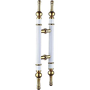 Barn Door Pull Handle, White Entry Door Handle for Wood Door/Glass Door/Interior Exterior Door, 26in/34in/50in Modern Metal Bar Push Pull Door Handle, Include Fittings ( Color : White , Size : 86cm/34