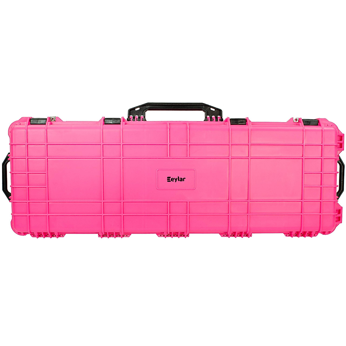Eylar 38" Inch Protective Roller Rifle Hard Case with Foam, Waterproof & Crushproof, Two Rifles Or Multiple Guns, Pressure Valve with Lockable Fittings Pink