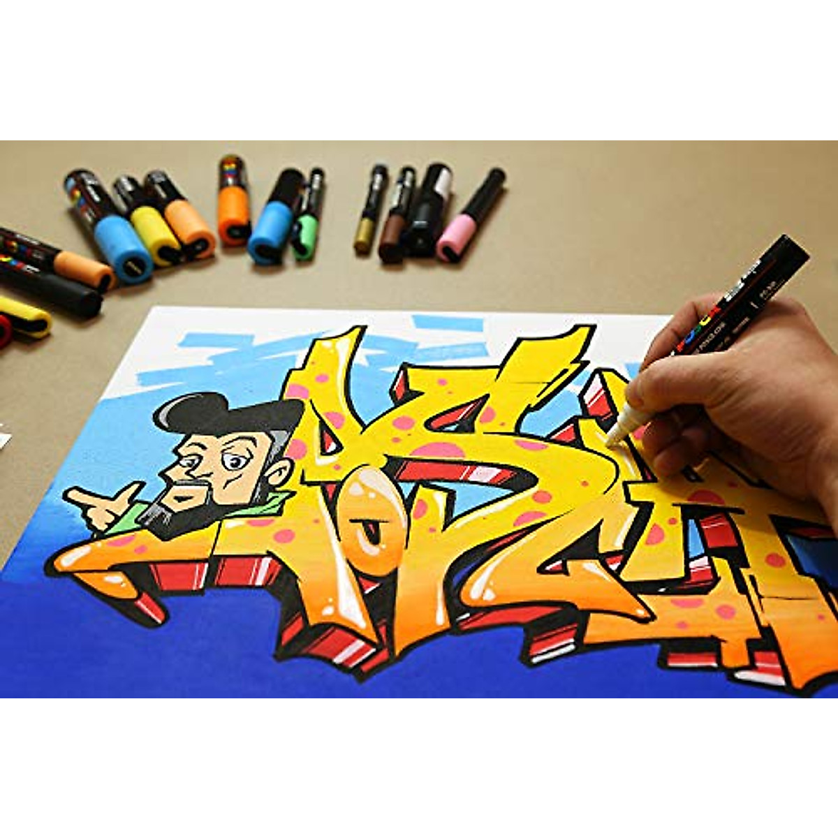 uni-ball 182522 Marker Uni POSCA Bullet Tip 1.8-2.5 mm Line Width Apricot