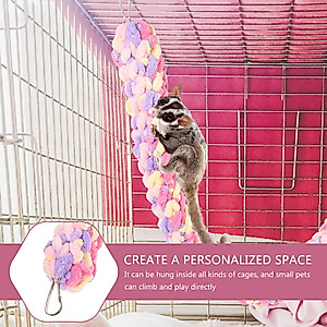 Totority Hammock Swing Ferret Toys Sugar Glider Toys, Hamster Toy Cage Rat Rope Toy Sugar Glider Toy Bird Rope Perch Swing Toy for Climbing/Exercising Hammock Swing Ferret Toys