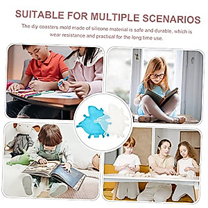 UPKOCH 2pcs Shark Coaster Mold Resin Tray Silicone Tool Tray Crystal Coasters Silicone Cup Mat Marine Fishes Cup Mat Molds Silicone Epoxy Coaster Epoxy Mold Coaster Resin Molds Non Stick