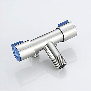 JIYTG Stainless Steel Portable Bidet Toilet Taps Kit Toilet Companion 304 Stainless Steel one in Two Out Washing Machine Booster Spray Gun Toilet Companion