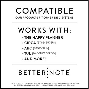 BetterNote Finance Refill Forms for Disc Notebooks, Fits Levenger Circa, Happy Planner, Staples Arc, TUL, Discbound (Bill Tracker, 11-Disc, 8.5"x11")