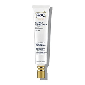 RoC Retinol Correxion Deep Wrinkle Facial Filler with Hyaluronic Acid, Skin Care Treatment for Fine Lines, Dark Spots, Post-Acne Scars, 1 Ounce