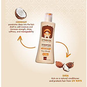 ETNIKER Nourishing Shampoo | Cleanse, Hydrate & Nourish | Coconut & Shea Butter | Free from Sulfates, Salt, Silicones, Mineral Oil, and Parabens | by L’MAR (1 Bottle, 8.4, Fl Oz)